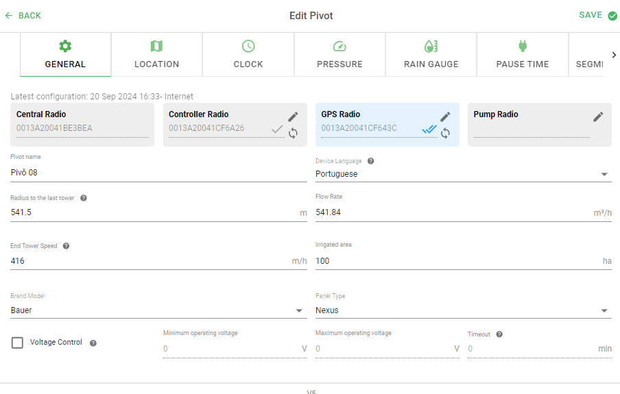 How to edit pivot's information? – Irricontrol Knowledge Base